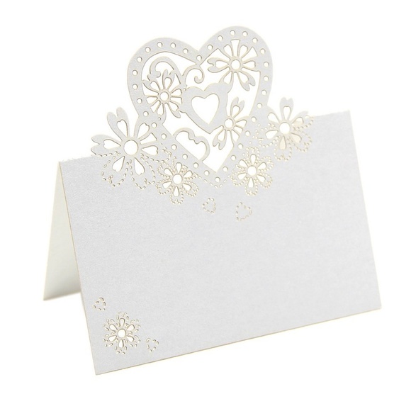 Independent | Party Supplies | Wedding Table Number Name Cards Heart ...